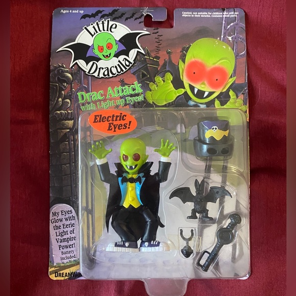 Other | 1991 Little Dracula Drac Attack Light Up Eyes New Sealed Horror Vampire Vintage | Poshmark